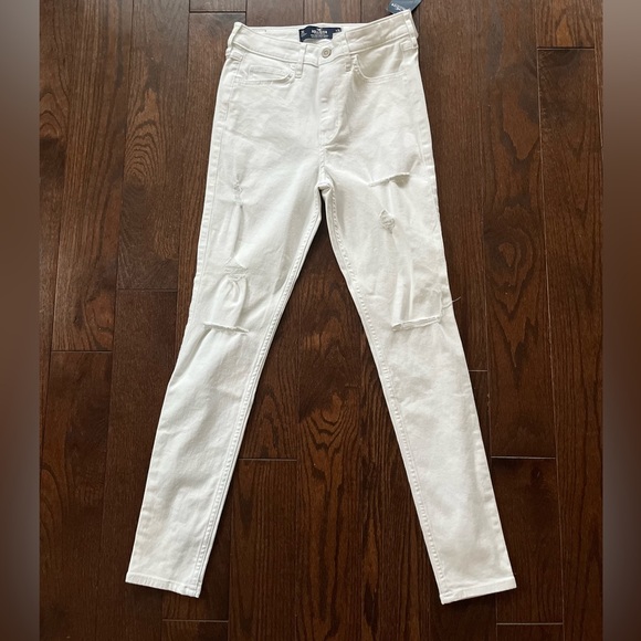 Hollister | Jeans | Hollister High Rise Super Skinny White Jeans W26 ...